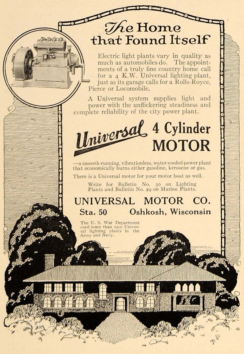 Universal Motor Company- Oshkosh, Wis – Austin M. Frederick