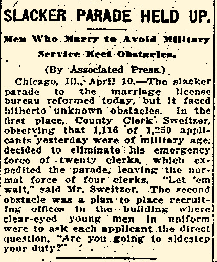 Throwing Shade During WWI: The “Slacker” Part I – The Weekend Historian