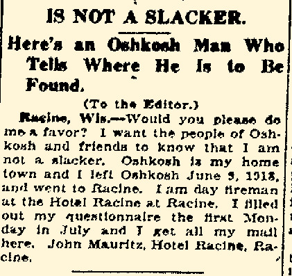 Throwing Shade During WWI: The “Slacker” Part I – The Weekend Historian